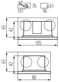 Kanlux 33690 - LED Vestavné svítidlo GLASI LED/3W/230V 3000K IP44 bílá