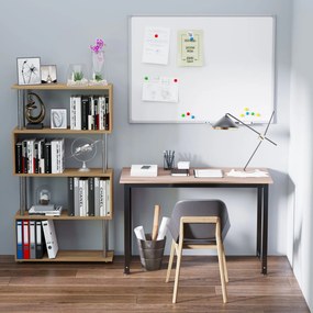 HOMCOM Moderní pracovní stůl se ocelovým rámem a nastavitelnými nohami pro domácí kancelář 120x60x76 cm Černý | Aosom