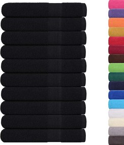 Saunové osušky FROGN 10 ks černé 80x200 cm 360 g/m² 136961