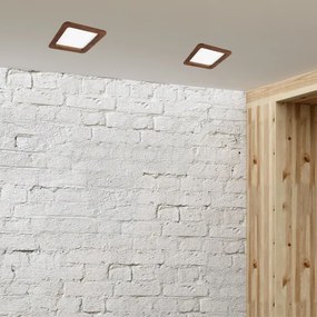LED Podhledové svítidlo WOODY SPOT LED/17W/230V 3000K třešeň 18,5x18,5 cm