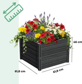 Vyvýšený záhon BASE PLANT, 61x61x46cm, antracitová Prosperplast