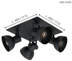 Eglo 43434 - Bodové svítidlo BARNSTAPLE 2 4xE27/40W/230V
