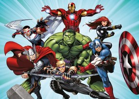 Dětská vliesová fototapeta na zed' Marvel Avengers v Bitvě, Disney | 360 x 270 cm | DFTDNXXL 5082