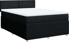 Box spring postel s matrací černá 140 x 190 cm textil 3289746