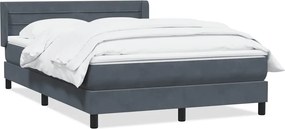 Box spring postel s matrací tmavě šedá 160x210 cm samet 3318202