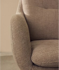 Béžové čalouněné jídelní křeslo s područkami Lexa – Kave Home