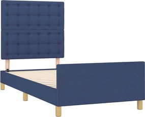 Rám postele bez matrací modrá 100x200 cm textil 3125363