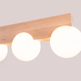 Sollux Lighting Stropní svítidlo BULBO 4 přírodní dřevo