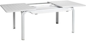 Nardi Bílý plastový rozkládací zahradní stůl Alloro 140/210 x 100 cm