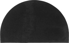 Rohožka před dveře černá půlkruhová 50 x 80 cm kokosové vlákno 155575