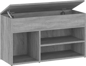 vidaXL Lavice s botníkem 80 x 30 x 45 cm dřevotříska [808748] Barva: kouřový dub