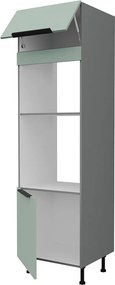 ARIA sa | vysoká skříňka 60 DPM-215 2F na vestavnou troubu a mikrovlnku | 60 cm | ANTI FINGERPRINT povrch | antracit/aquamarine