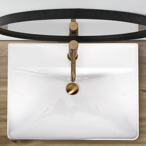 Rea Alisha, zápustné keramické umyvadlo 610x480x195 mm, bílá lesklá, REA-U8424