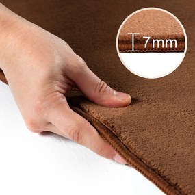 Ayyildiz, Kusový koberec Sky 5400 Brown kruh, 200x200 (průměr) kruh, hnědá, obývací pokoj