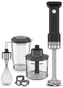 KitchenAid Bezdrátový tyčový mixér GO s příslušenstvím (bez baterie), 5KHBRV05BM, černá mat  5KHBRV05BM
