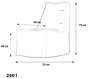 EF4001 Ecopuf Sedací vak ECOPUF - SOLID Modern polyester DG74/NC9