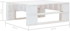 vidaXL Zahradní taburet z palet zeleně impregnované borové dřevo [3066424] Barva: Béžová, Barva dřeva: Bílá
