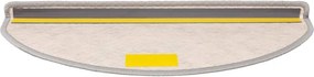 Samolepicí nášlapy na schody sisal 15 ks 65 x 21 x 4 cm platina 326870