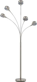 Stojací lampa 200 cm 5 x E14 stříbrná 282417