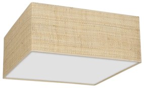 Stropní svítidlo Marshall Square, 1x ratanové stínítko, (bílé plexisklo), (50 cm)