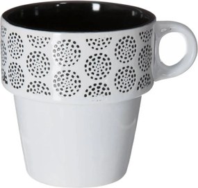 Sada porcelánových šálků na stojanu, 6 ks, 260 ml