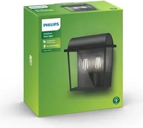 Philips Harvest 2x42W černá / Venkovní nástěnné svítidlo / E27 / IP44