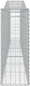 Klenuté gabionové koše 15ks 400x30x80/100 cm pozinkované železo 3145822