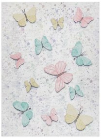 Dywany Łuszczów Dětský kusový koberec Bambino 1610 Butterflies cream ROZMĚR: 140x190