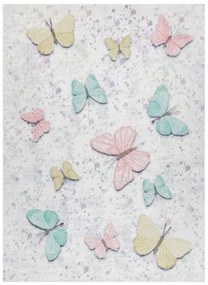 Dywany Łuszczów Dětský kusový koberec Bambino 1610 Butterflies cream ROZMĚR: 80x150