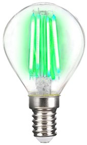 LED žárovka E14 4W Filament, zelená