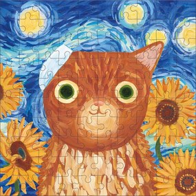 Mudpuppy Puzzle Vincent van Gogh umělecké kočky v plechovce 100 dílků