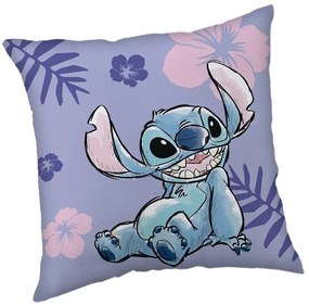Jerry Fabrics Dětský polštářek s potiskem - Lilo a Stitch - fialová | 40 x 40 cm