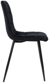 Jídelní židle Dornoch - 2 ks - samet | černé