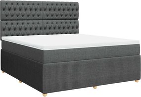 Box spring postel s matrací tmavě šedá 180x200 cm textil 3292143