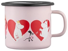 Hrnek Moomin Heart 0,25l, smalt / růžový