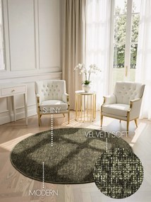 ELLE Decoration, Kusový koberec Brilliance Prisma 106313 Green z kolekce Elle kruh, 200x200 (průměr) kruh, zelená, ložnice