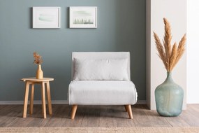 Hanah Home Rozkládací křeslo FOLDE krémové
