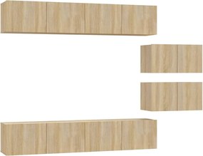 6dílný set TV skříněk dub sonoma kompozitní dřevo 3114600