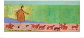 Umělecký tisk Sam Toft - The March of the Sausages, Sam Toft, (60 x 30 cm)