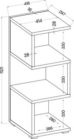 ADRK Furniture Regál MORI BS-MOI-S