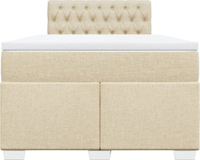 Box spring postel s matrací krémová 120x190 cm textil 3288139