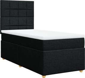 Box spring postel s matrací černá 100 x 200 cm textil 3291193
