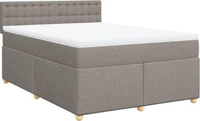 Box spring postel s matrací taupe 160x200 cm textil 3286749