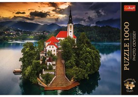 Trefl Puzzle Premium Plus - Photo Odyssey:Jezero Bled, Slovinsko 1000dílků 68,3x48cm v krabici 40x27cm
