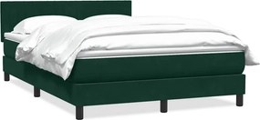 Box spring postel s matrací tmavě zelená 160x220 cm samet 3316458
