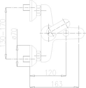Armatura Vodovodní páková baterie KFA CYRKON vanová nástěnná bez setu (chrom-decorum)