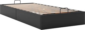 Osmanský rám postele bez matrace černá 90x200 cm umělá kůže 3310779