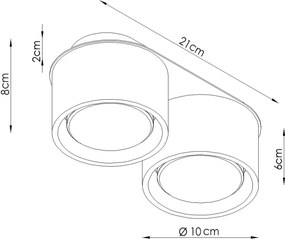 Sollux Lighting Stropní svítidlo MODO 2 šalvějové GX53