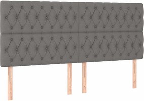 Box spring postel s matrací tmavě šedá 180x200 cm textil 3131690