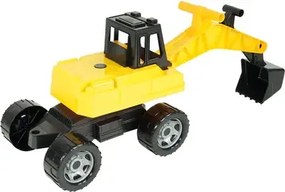 Dětský bagr černo-žlutý / Hračka / 70 cm / plast / od 3 let